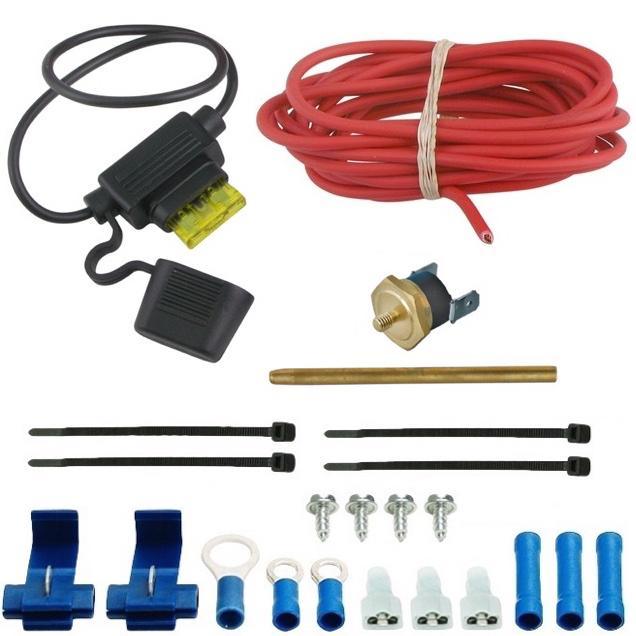 Electric Radiator Fan Push Probe Temperature Thermostat Wiring Kit ...