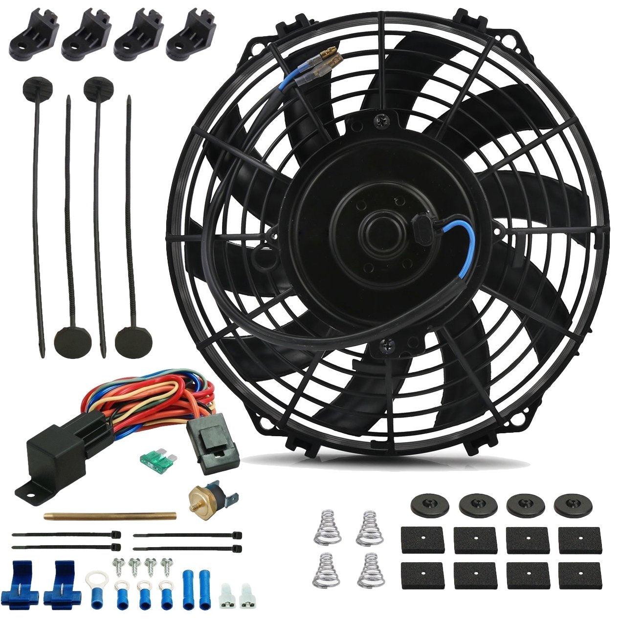 9 Inch 90w Electric Cooling Fan Push Probe Thermostat Temperature Swit ...